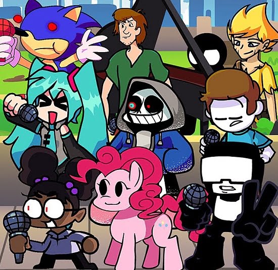 FNF: Copy-Cat but Everyone Takes turn Singing it - Play FNF Mod Online