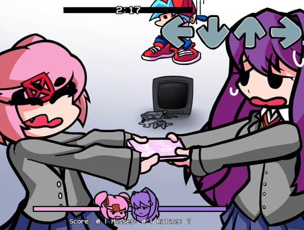 FNF: Natsuki & Yuri Sings Tug-o-War - Play FNF Mod Online