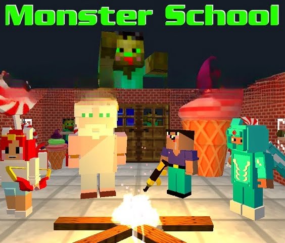 Monster School Online 🔥 Minecraft Game - Play at Y9FreeGames
