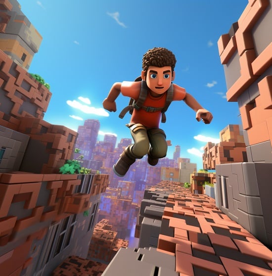 NOOB Parkour: Escape from Town Online 🔥 Parkour Game - Play at Y9FreeGames