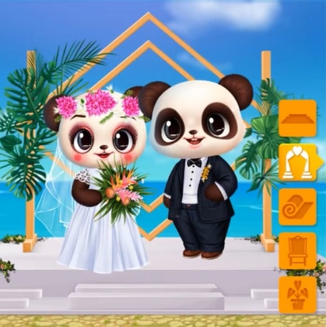 Panda Tropical Wedding Story Online 🔥 Makeover Game - Play at Y9FreeGames