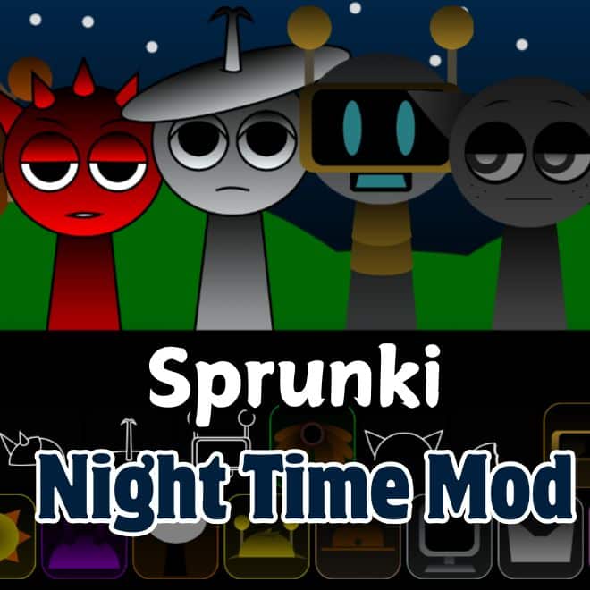 Sprunki Night Time Mod Online 🔥 Rhythm Game - Play at Y9FreeGames