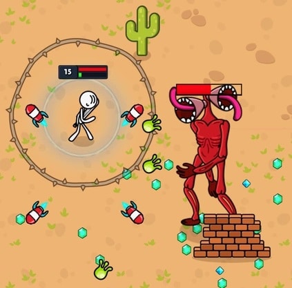 Stickman VS Monsters Online 🔥 Stickman Game - Play at Y9FreeGames